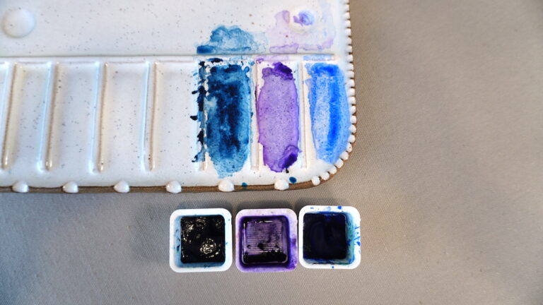 How to paint watercolour mussel shells › The Weekend Beckons
