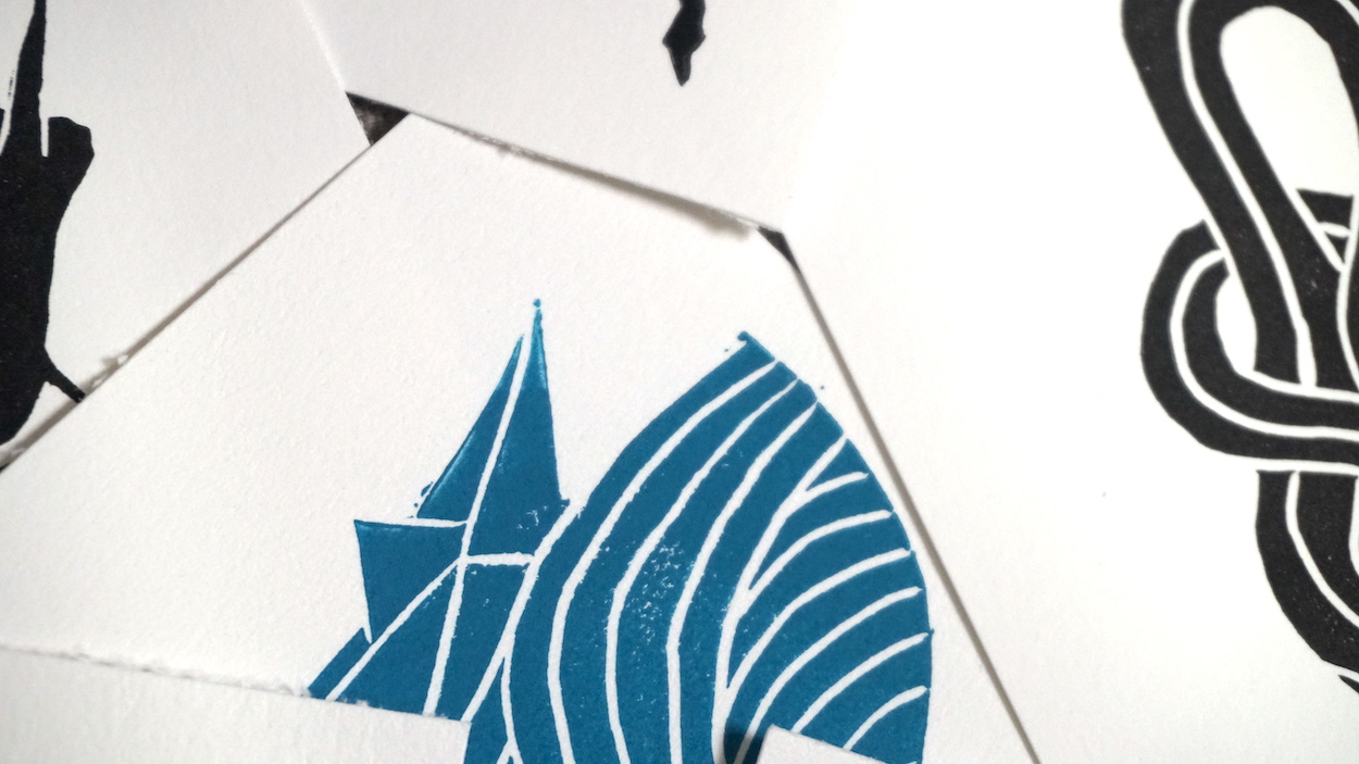 A close look at water and oil block print ink › The Weekend Beckons