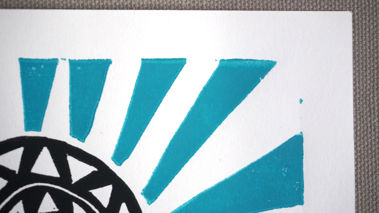 A close look at water and oil block print ink › The Weekend Beckons