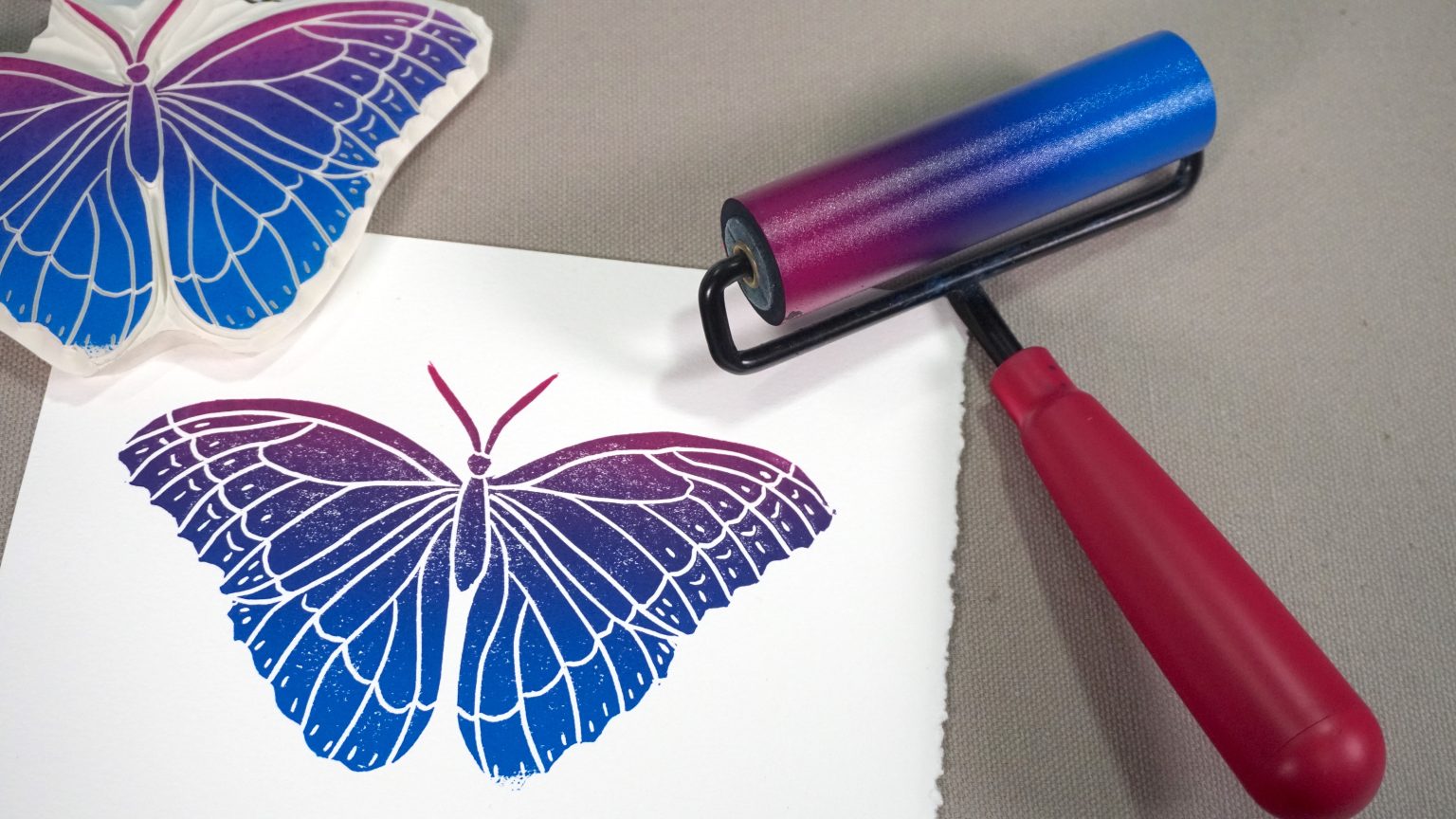 How to create a rainbow roll block print › The Weekend Beckons