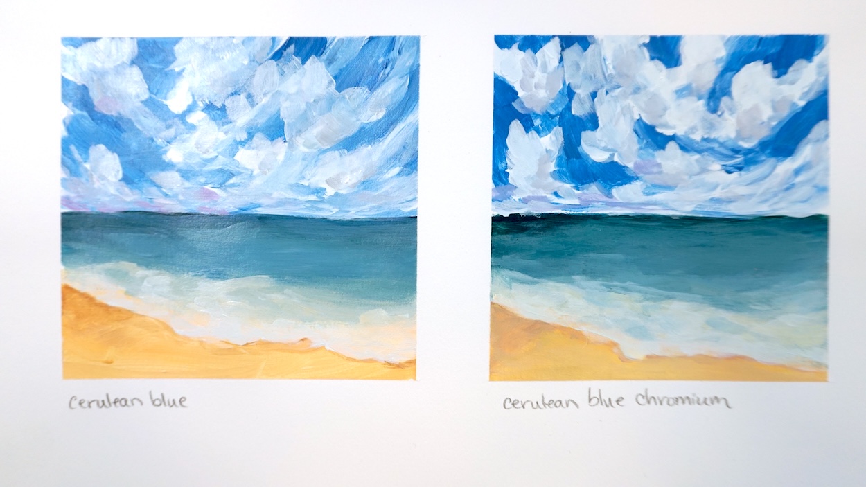 Cerulean blue and cerulean blue chromium acrylic – what’s the ...